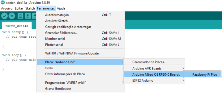 Como usar a Raspberry Pi Pico Com A IDE do Arduino - RoboBuilders